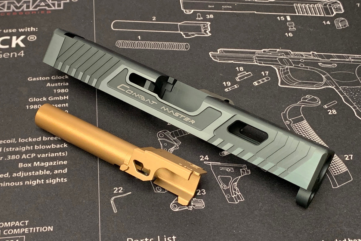 Bomber CNC Aluminum T-style G19 Slide set for Tokyo Marui G19 GBB seri ...