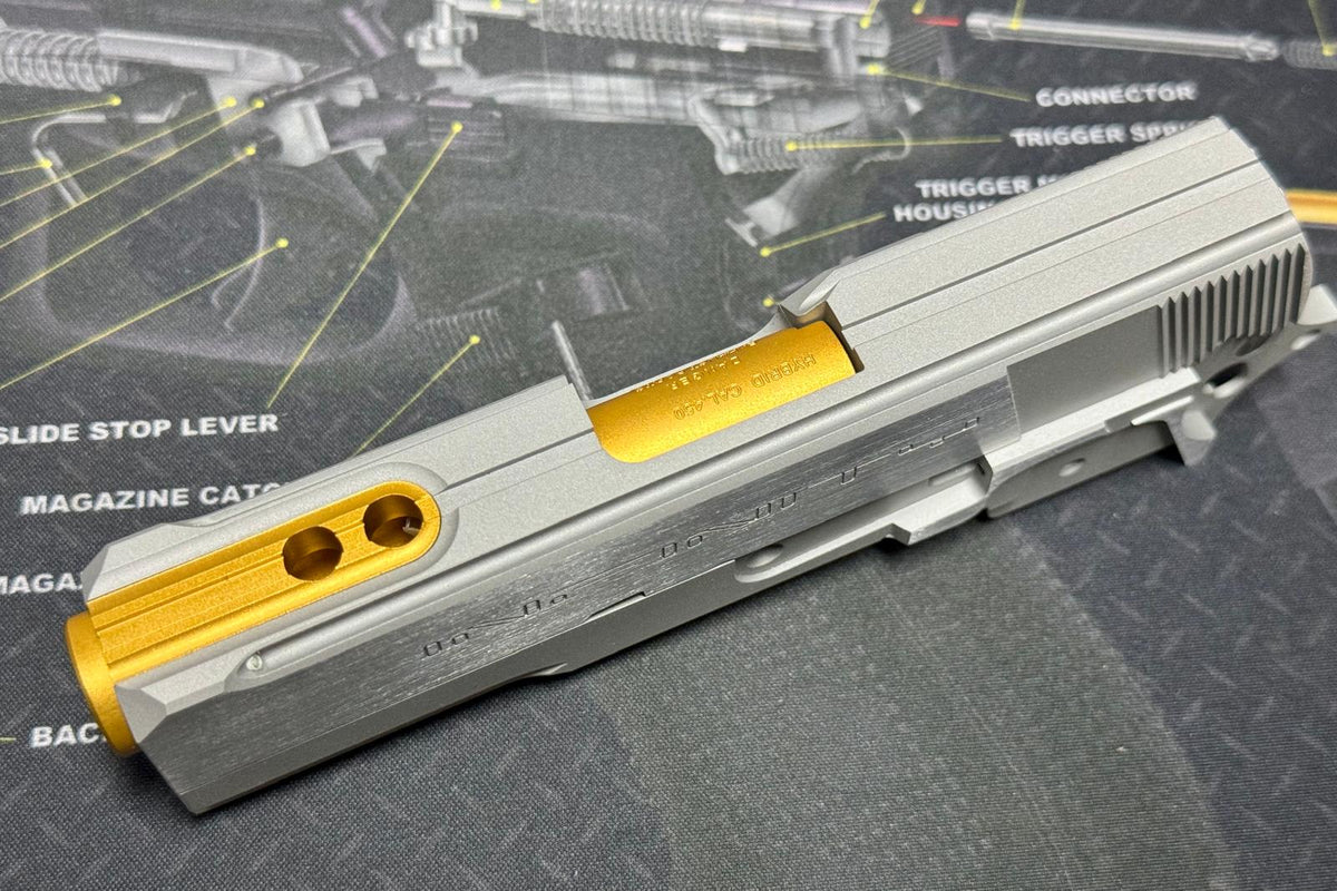 Bomber CNC Aluminum 3.9inch SV TIKI Kit for Marui Hi Capa - Shiny Silv ...