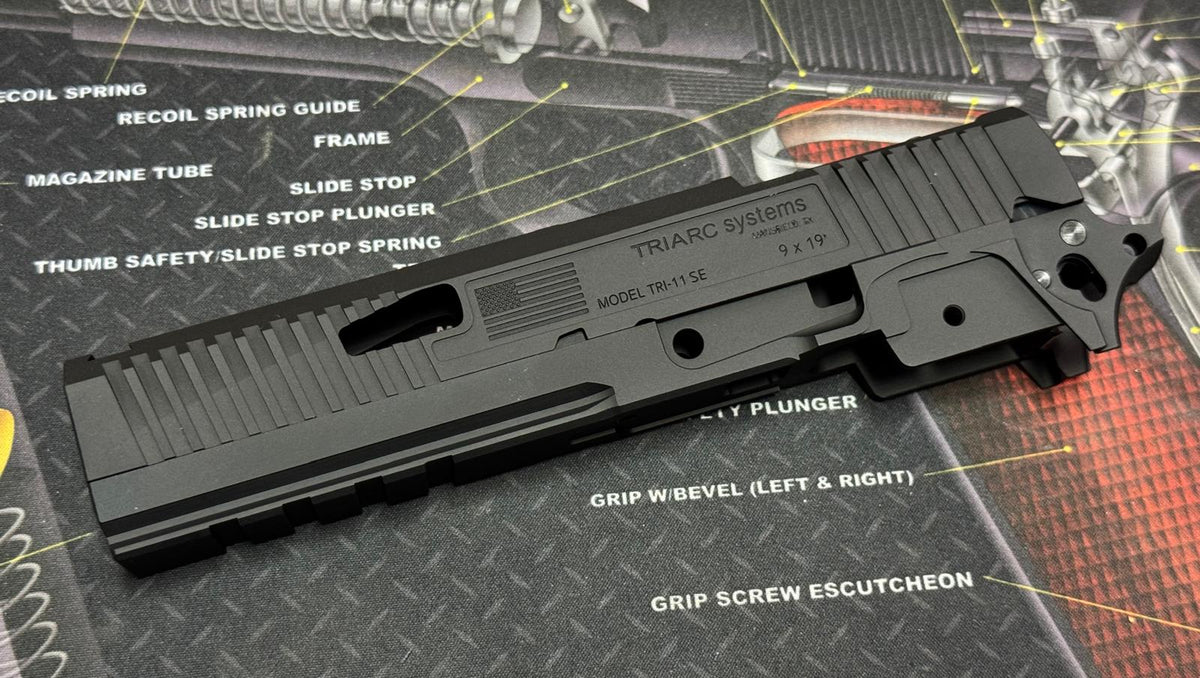 Bomber CNC Aluminum Slide & Frame Kit **Tri-arc style (RMR) for Marui ...