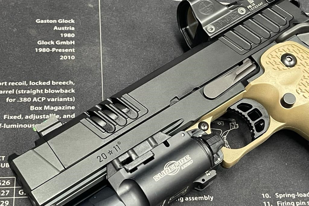 Boomarms Custom - STI Staccato XC 2011 RMR Airsoft GBB - BK x FDE colo