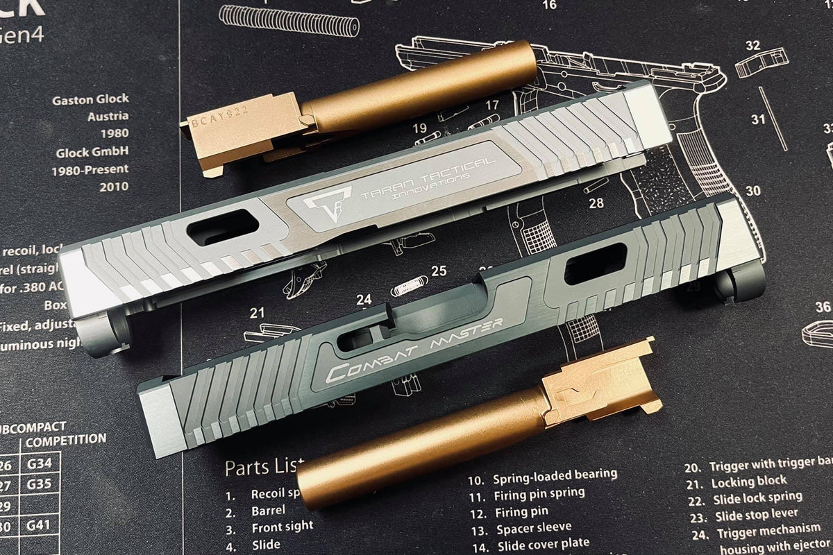 NOVA CNC Aluminum T-style G17 Gen4 Slide set for Tokyo Marui G17 Gen4 ...