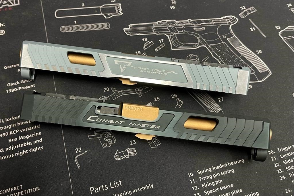 Bomber CNC Aluminum T-style G17 RMR Cut Slide Kit for Tokyo Marui G17 ...