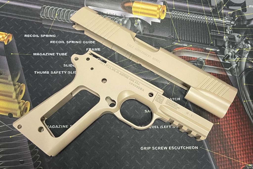 Bomber CNC Aluminum USMC M45A1 CQBP Slide & Frame set for Marui Airsof ...