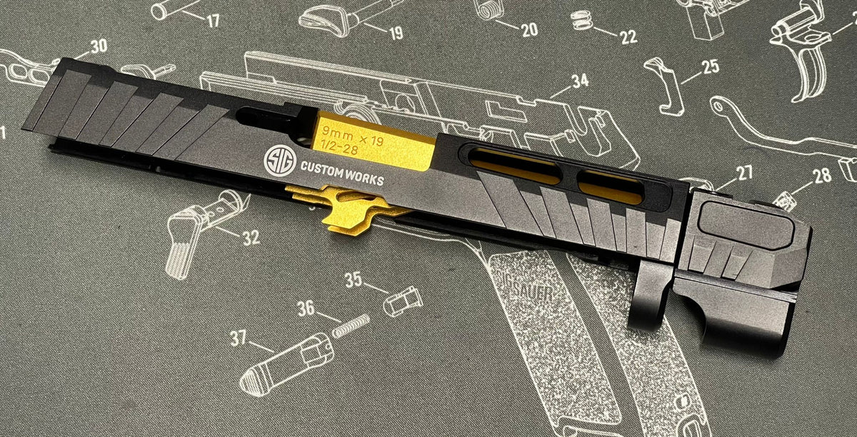 Nova CNC Aluminum P320 Spectre Comp slide set for SIG Air M17/ M18 GBB ...