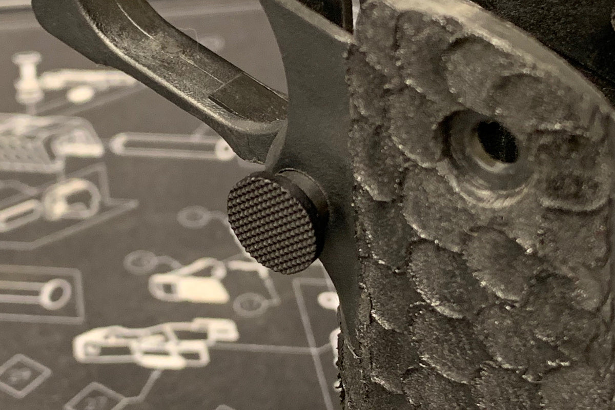 Bomber CNC Steel Magazine Catch ( STI Extended Type ) for Marui Hi-CAP ...